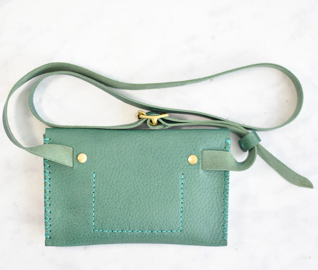DIY Leather Bag Kit, Belt Bag Style, Stitch Holes Included, Bright ...